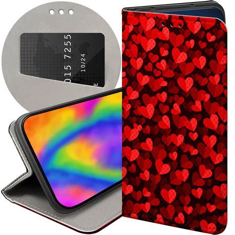 ETUI Z KLAPKĄ DO XIAOMI REDMI NOTE 10 WZORY WALENTYNKI MIŁOŚĆ SERCE FUTERAŁ Xiaomi Sklep