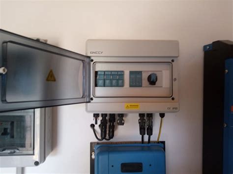 Dc Combiner Box Installed In Home Rooftop Pv System In Portugal