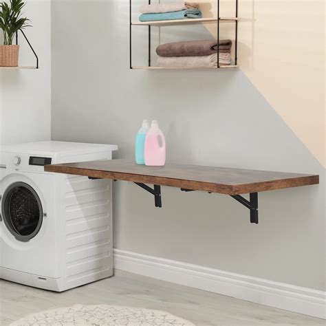 Houseables Wall Mounted Desk Murphy Desk Wall Mounted Folding Table