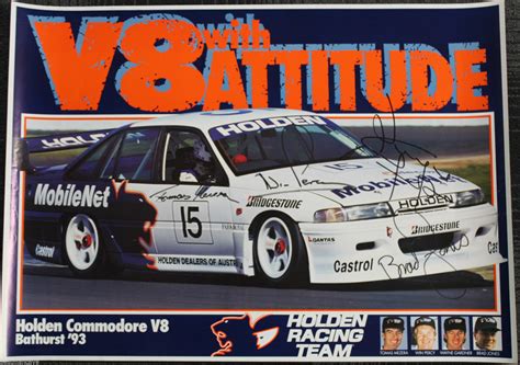 Holden Vp Commodore Poster Signed Hrt