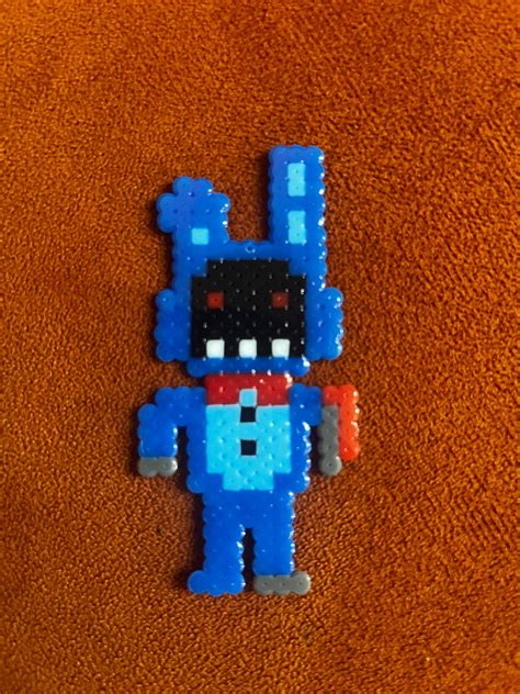 FNAF Inspired Withered Bonnie Mini Perler Bead Magnet Or Etsy