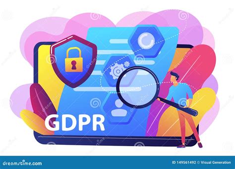 General Data Protection Regulation Concept Vector Illustration Stock Vector Illustration Of