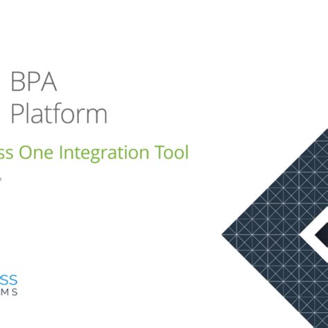 Data Transformation Tool Overview BPA Platform