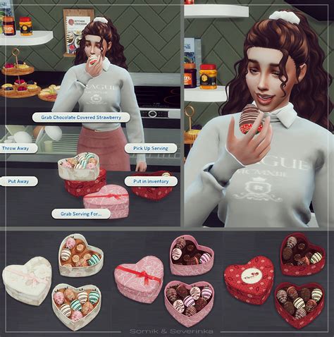 T Boxes Chocolate Covered Strawberry The Sims 4 Mods Curseforge