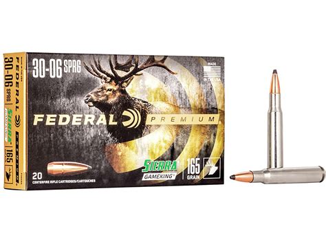 Federal Premium 30 06 Springfield Ammo 165 Grain Sierra Gameking