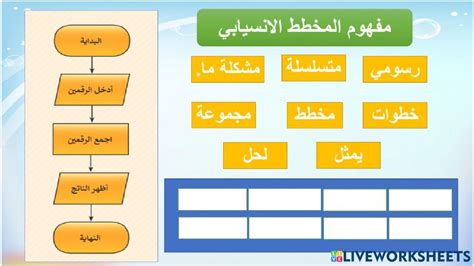 المخطط الانسيابي Online Exercise For Live Worksheets