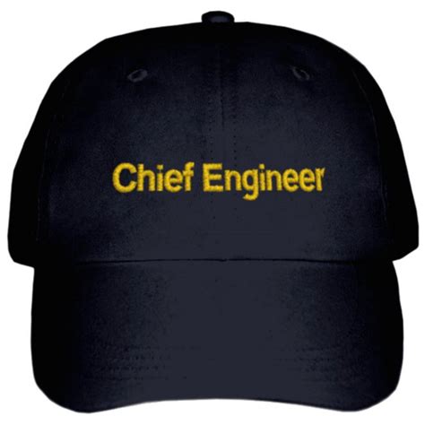 Chief Engineer S Cap Black Nautical Kart
