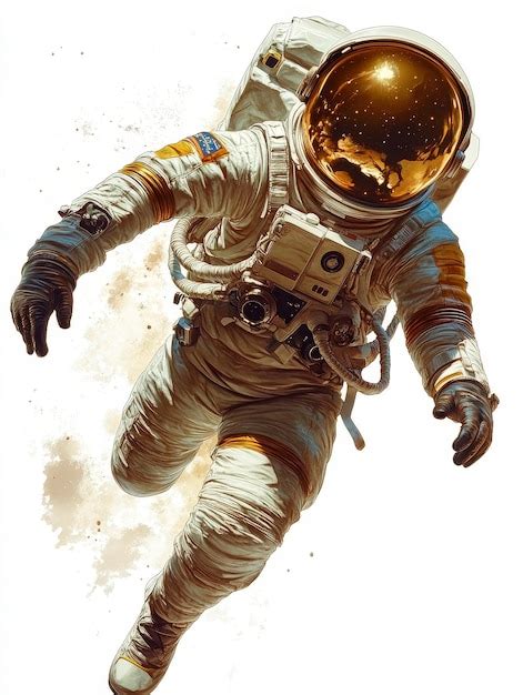 Astronaut Floating In Space Premium AI Generated Image