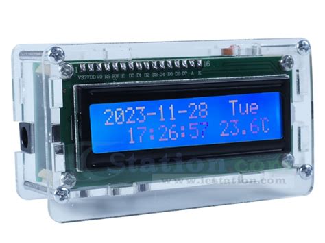 LCD1602 Display Electronic Clock Kit Soldering Practice Kits For STEM