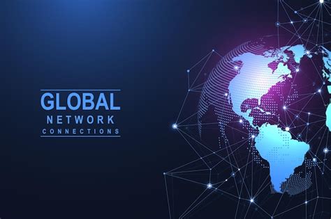 그라디언트 네트워크 연결 배경 무료 벡터