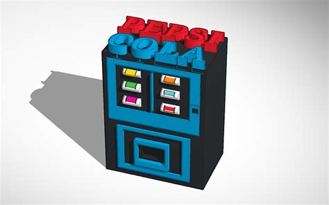 3d Design Pepsi Vending Machine Tinkercad