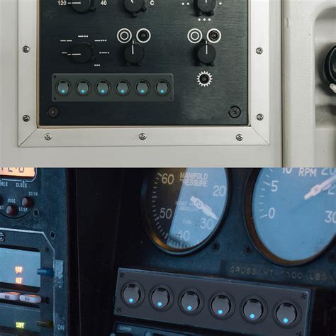 Buy RVBOATPAT Gang Switch Panel V Rocker Toggle Switch Panel Pin VDC A SPST On Off