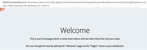 MYSQL Syntax Error In Frontend When Using MariaDB Issue 5303 Woocommerce Woocommerce Blocks