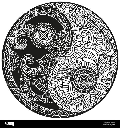 Dibujos De Mandalas Yin Yang Para Colorear Vsun