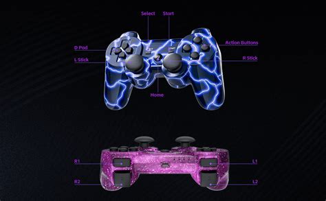 Burcica Ps3 Controller 2 Pack Wireless Motion Sense Dual