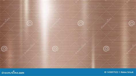 Copper Metal Texture Background Vector Illustration Stock Vector