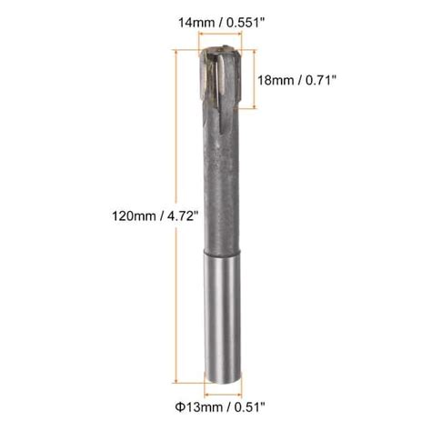 14mm H7 Tungsten Carbide Tip Straight Flutes Lathe Machine Chucking