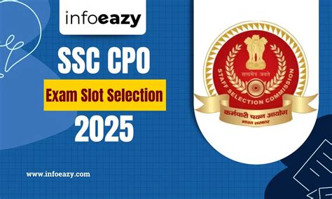 Ssc Cpo Exam Slot Selection 2025 Check Date Steps Timings And Admit Card