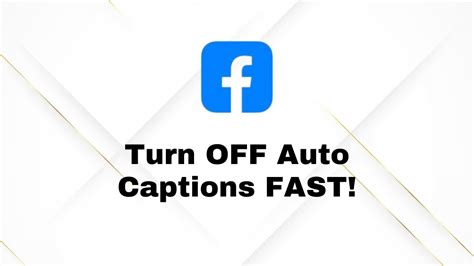 How To Turn Off Auto Captions On Facebook Reels Youtube