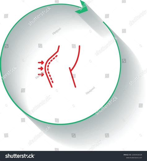 Buttock Prosthesis Surgery Treatment Recovery Icon Stock Vector