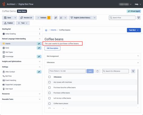 Generate Intents And Utterances Based On A Description For Virtual Agent And Copilot Genesys