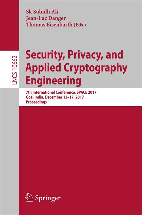 Security Privacy And Applied Cryptography Engineering EBook By EPUB