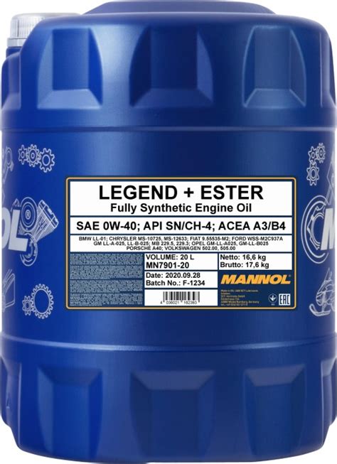 Mannol Legend+Ester 0W-40 ab € 6,69 (2024) | Preisvergleich Geizhals ...