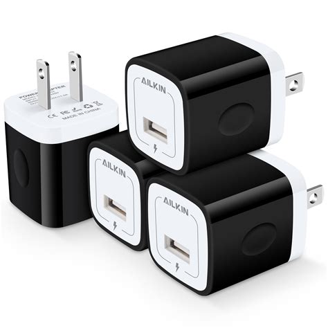 Usb Wall Charger Blockusb Charger Adapterailkin 5v1a4pack Wall