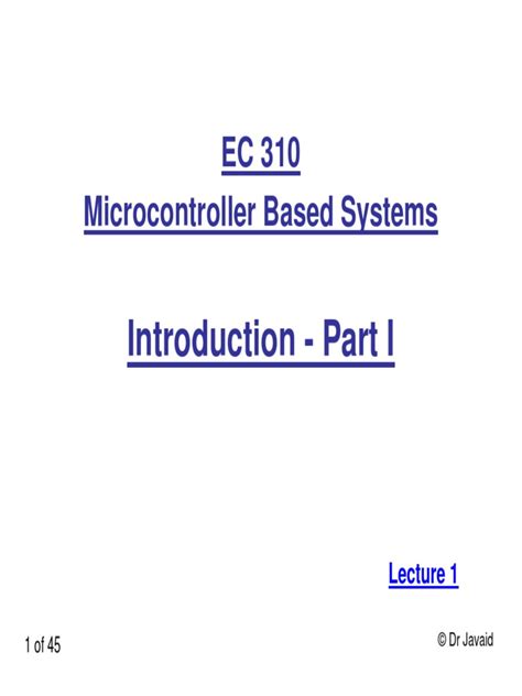 1 8051intro Part I Pdf Random Access Memory Read Only Memory