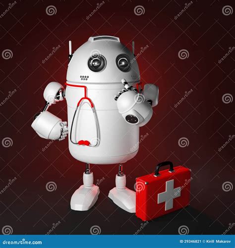 Robot With A Computer Mouse Royalty Free Stock Image Cartoondealer