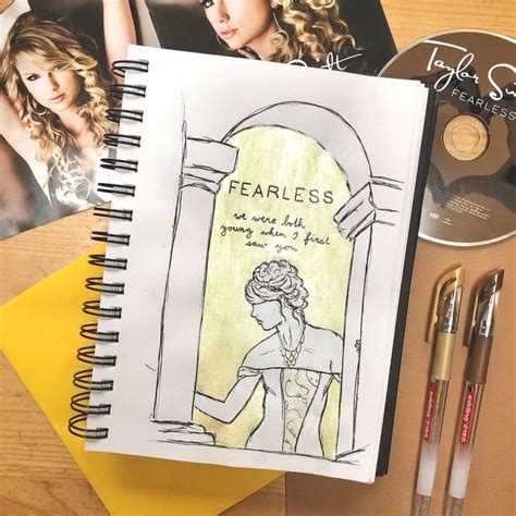 Taylor Swift Fearless Drawing Taylor Swift Fearless Album Of The Year Taylor Swift