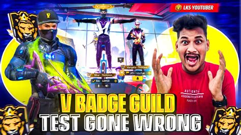 I Asked To V Badge Youtuber For Guild Test But It Gone Wrong Garena