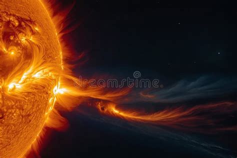 Flashes Storms On The Sun Stock Illustration Illustration Of