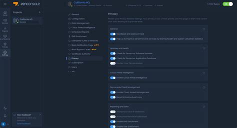 Configuring Privacy Settings On Zenconsole Zenarmor