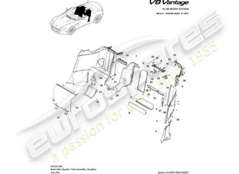 Aston Martin V8 Vantage 2008 Part Diagrams Eurospares