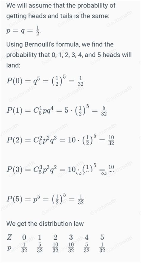 Solved Activity 2 Five Coins Are Tossed Let Z Be The Random Variable