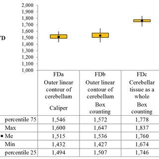 Distribution Of Fractal Dimensions Values Of Cerebellum External Linear
