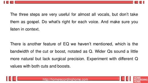 The Best A Voice Can Sound Equalization Recording Vocals Pt 8