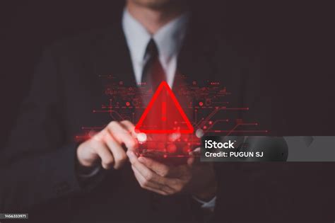 System Hacked Warning Alert On Smartphone Cyber Attack On Computer
