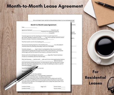 Editable Month To Month Rental Agreement Template Canva Printable 8