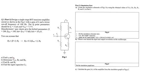 Design A Single Stage Bjt Transistor Amplifier
