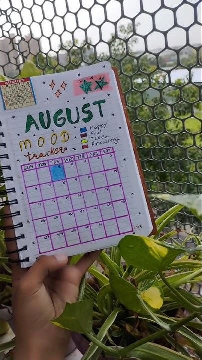 Month Calendar🗓️ Mood Traker💗design Subscribe Art Reels Drawing