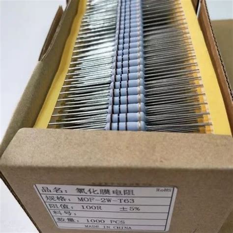 1ohm To 1mohm Resistor Metal Oxide Film Resistor 1w 2w 3w 5w 1 To