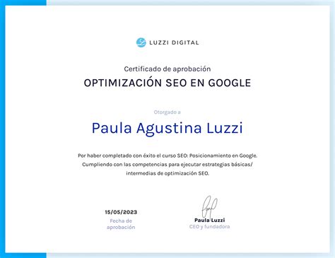 Curso De Seo Posicionamiento Web En Google Luzzi Digital