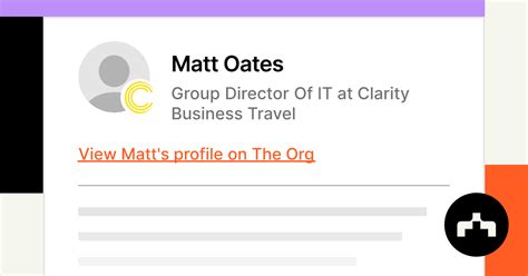 Matt Oates Group Director Of It At Clarity Business Travel The Org