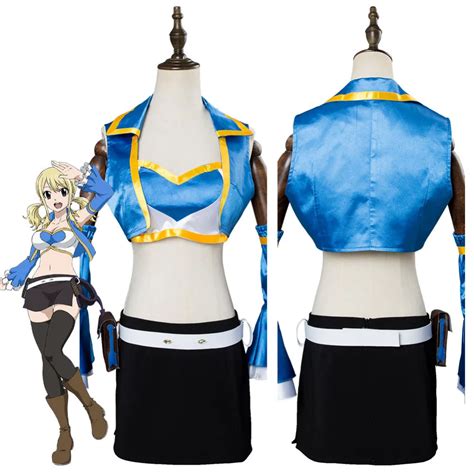 Anime Fairy Tail Season 2 Lucy Heartfilia Cosplay Costume Halloween