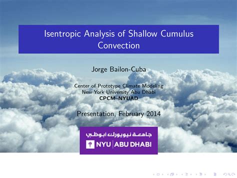 Pdf Isentropic Analysis Of Shallow Cumulus Convection