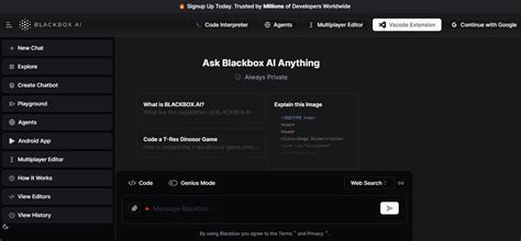 Blackbox Ai Ai Code Generation Code Chat Code Search