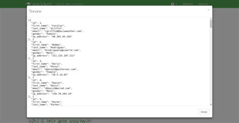 Generador De Datos Aleatorios CSV JSON SQL Mockaroo Zoedev