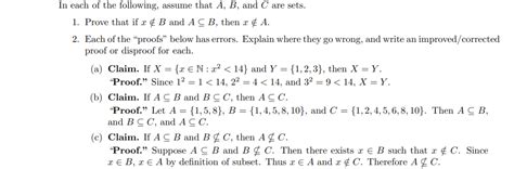 solved in each of the following assume that a b and c are